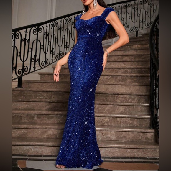 Dresses | Luxe Mermaid Hem Party Sequins Dress | Poshmark